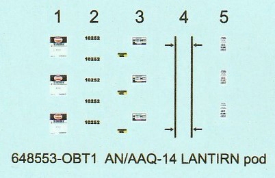 LANTIRN System AN/AAQ-13 und AN/AAQ-14 Pods 1:48 von Eduard #648548 und ...