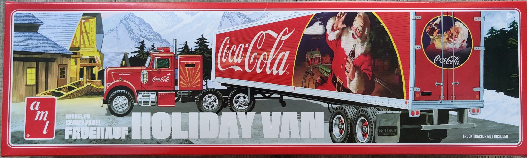 AMT Model FB beaded Panel Fruehauf Holiday Van „Coca Cola“ in 1:25