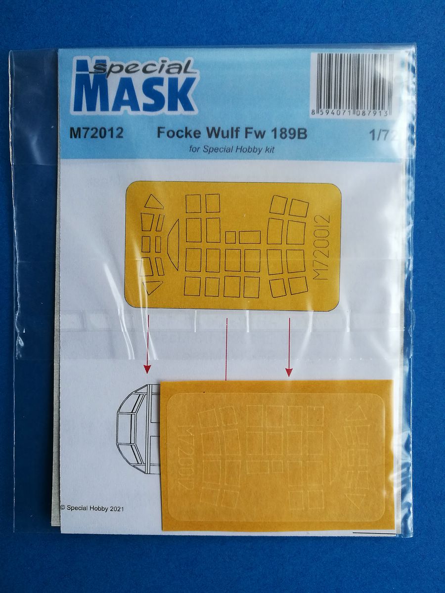 Selbstklebende Masken füpr Special Hobbys FW 189 B-0 in 1:72 von ...