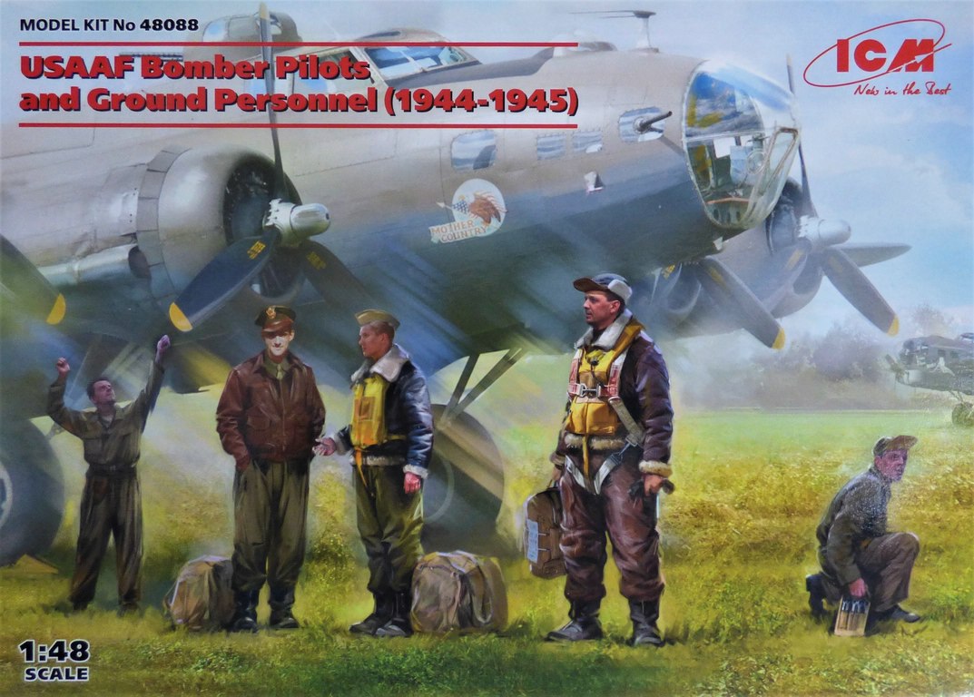 USAAF Bomber Pilots and Ground Personnel (1944-1945) in 1:48 von ICM #48088