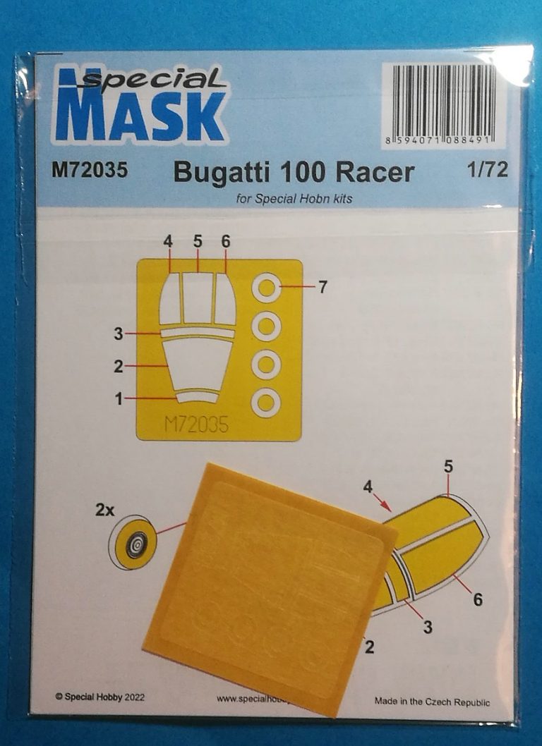 Maskenset für den Bugatti 100 Racer von Special Hobby # M72035