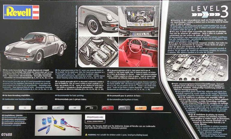 Porsche 911 Carrera 3.2 Coupé in 1:24 von Revell # 07688