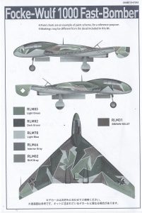 Focke-Wulf FW 1000 Fast Bomber in 1:48 von Modelcollect # UA 48010