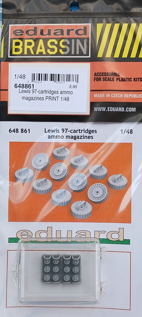 Lewis 97-cartridge ammo magazines in 1:48 von Eduard # 648861