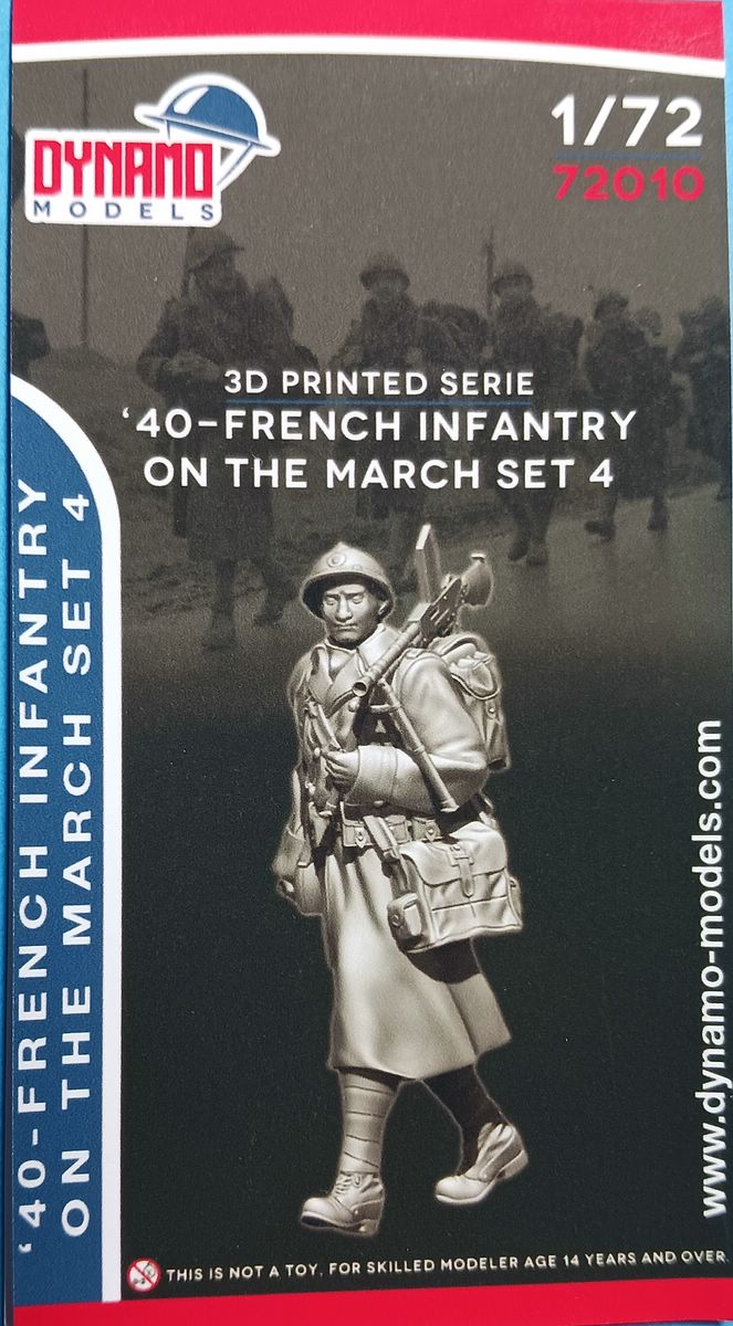 French Infantry on the march Set 4 in 1:72 von Dynamo Models # 72010