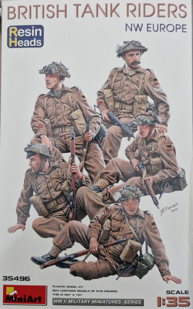 British Tank Riders NW Europe with Resin Heads in 1:35 von MiniArt #35496